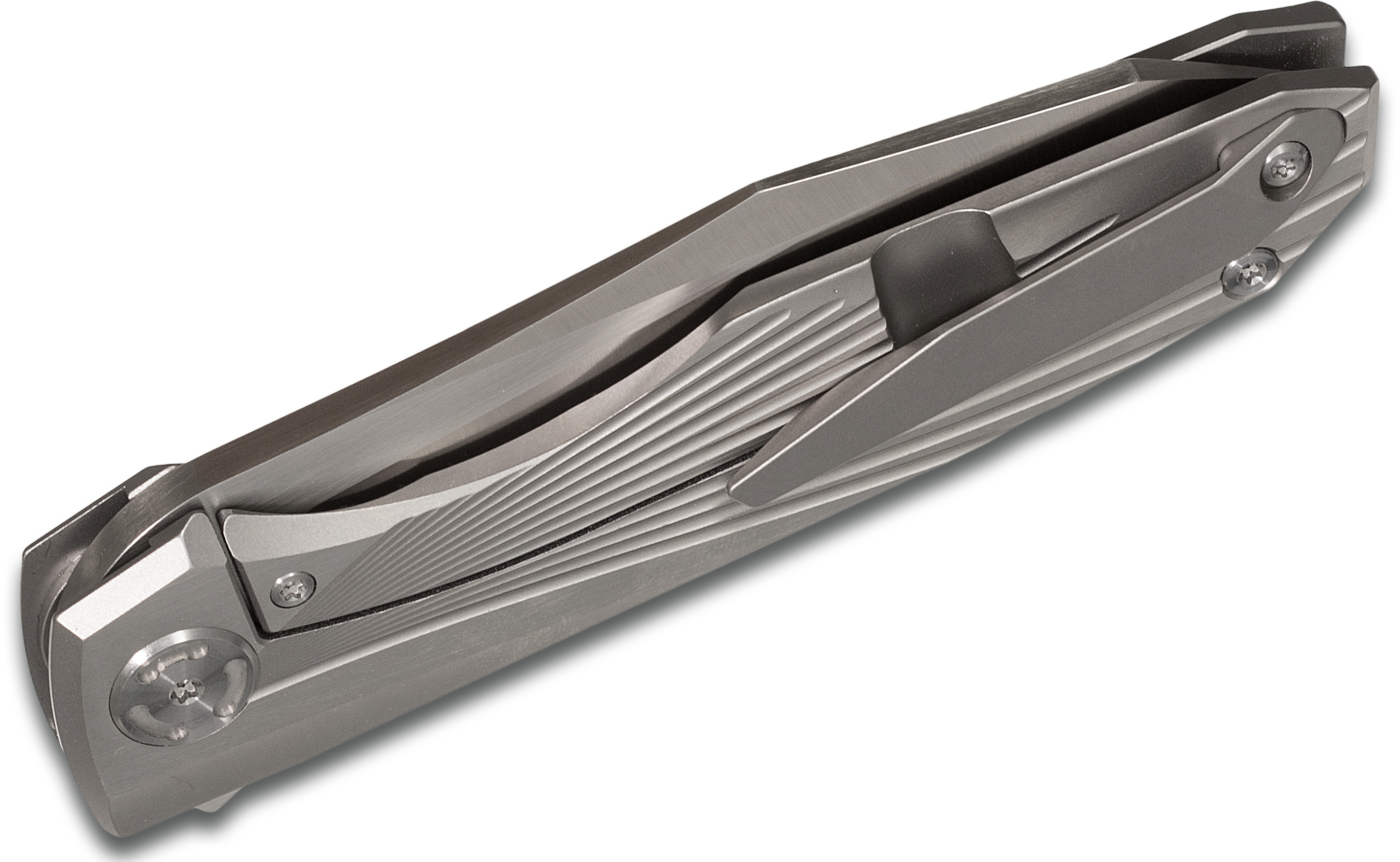 Maxace Knives Cicada Flipper 3.74" M390 Satin Blade, Sandblasted Milled ...