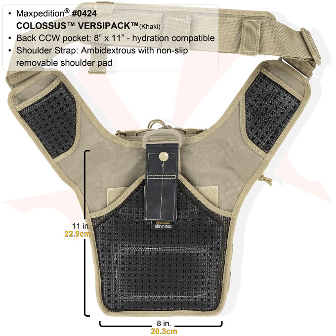 Maxpedition 0424BR Colossus Versipack, Dark Brown - KnifeCenter ...