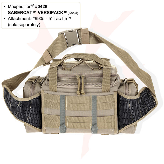 Maxpedition 0426B Sabercat Versipack, Black - KnifeCenter - Discontinued