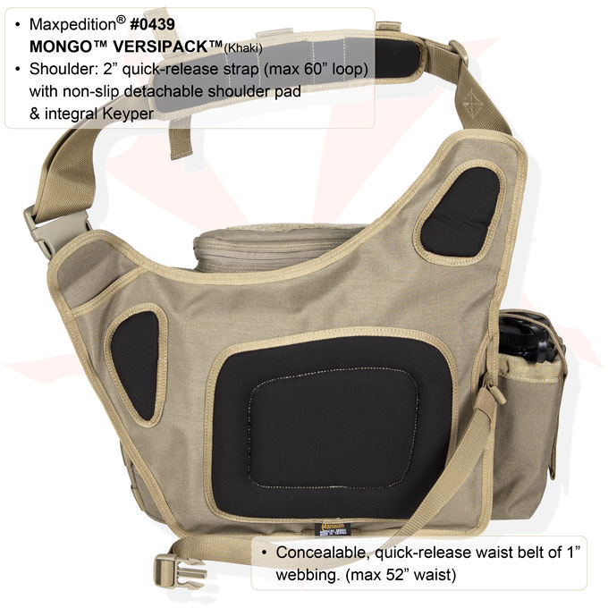Maxpedition 0439B Mongo Versipack, Black - KnifeCenter