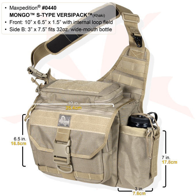 Maxpedition 0440B Mongo S-Type Versipack, Black - KnifeCenter ...