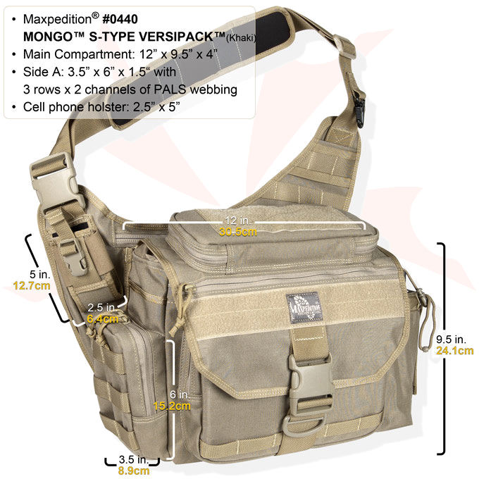 Maxpedition 0440B Mongo S-Type Versipack, Black - KnifeCenter ...