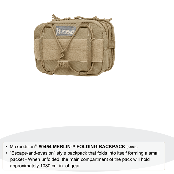 Maxpedition 0454B Merlin Folding Backpack, Black - KnifeCenter ...