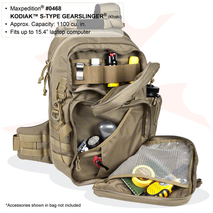 Maxpedition 0468B Kodiak S-Type Gearslinger, Black - KnifeCenter ...