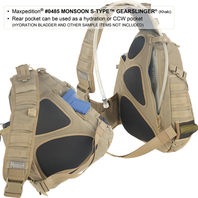 Maxpedition 0485G Monsoon S-Type Gearslinger, OD Green - KnifeCenter ...