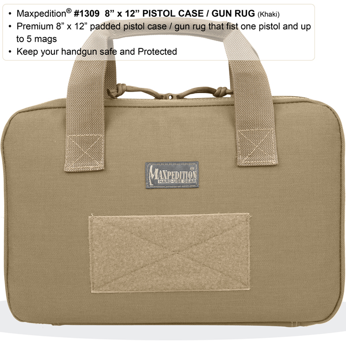 Maxpedition 1309B 8" x 12" Pistol Case / Gun Rug, Black - KnifeCenter