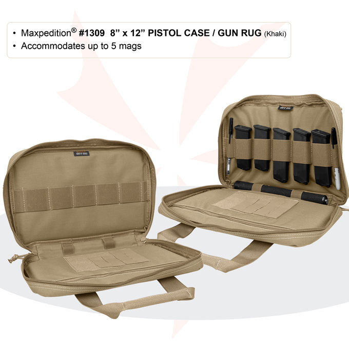 Maxpedition 1309B 8" x 12" Pistol Case / Gun Rug, Black - KnifeCenter