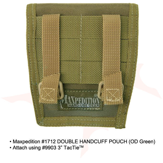 Maxpedition 1712G Double Handcuff Pouch, OD Green - KnifeCenter ...