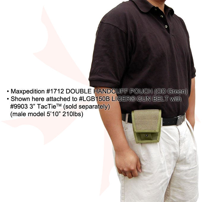 Maxpedition 1712G Double Handcuff Pouch, OD Green - KnifeCenter ...