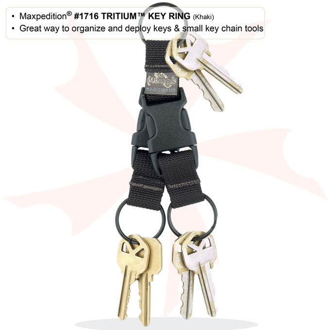 Maxpedition 1716G Tritium Key Ring, OD Green - KnifeCenter