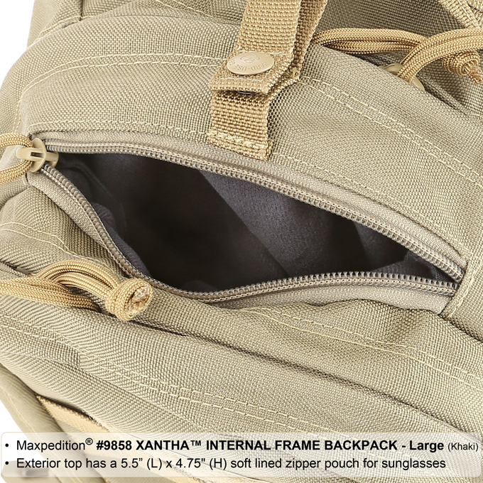 Maxpedition 9858B Xantha Internal Frame Backpack, Black - KnifeCenter ...