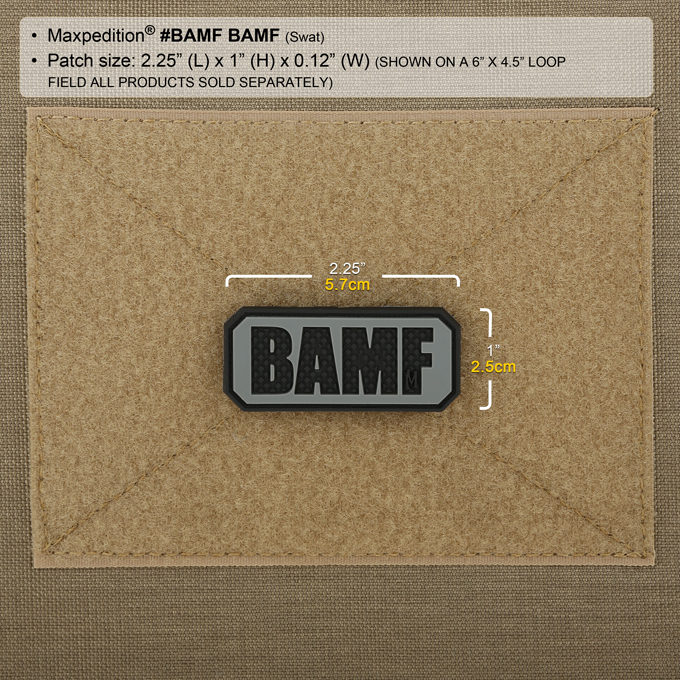 Maxpedition BAMFS PVC BAMF Patch, SWAT - KnifeCenter - Discontinued