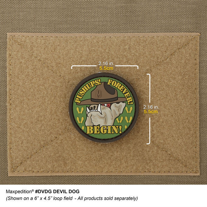 Maxpedition DVDGA PVC Devil Dog Patch, Arid - KnifeCenter