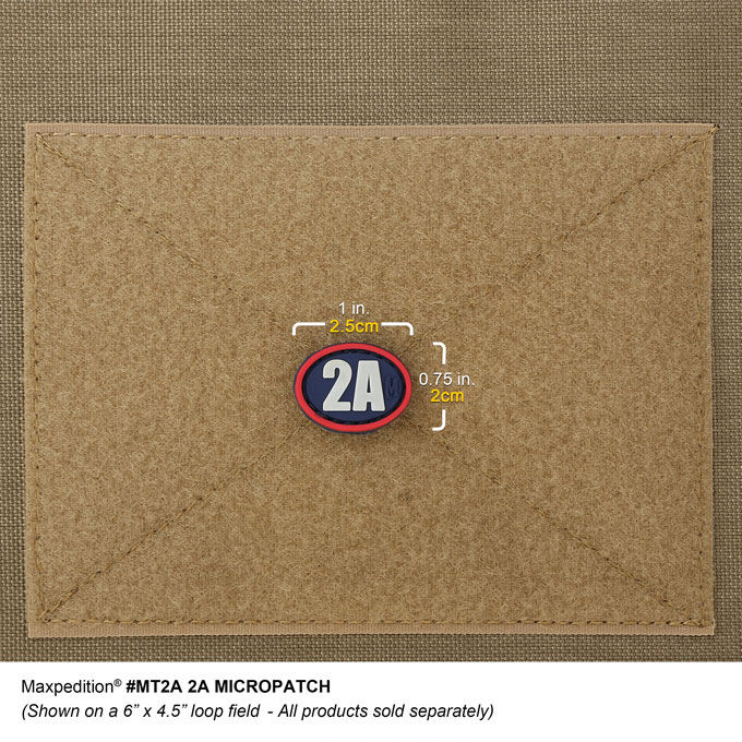 Maxpedition MT2AX PVC 2nd Amendment Patch, Stealth - KnifeCenter