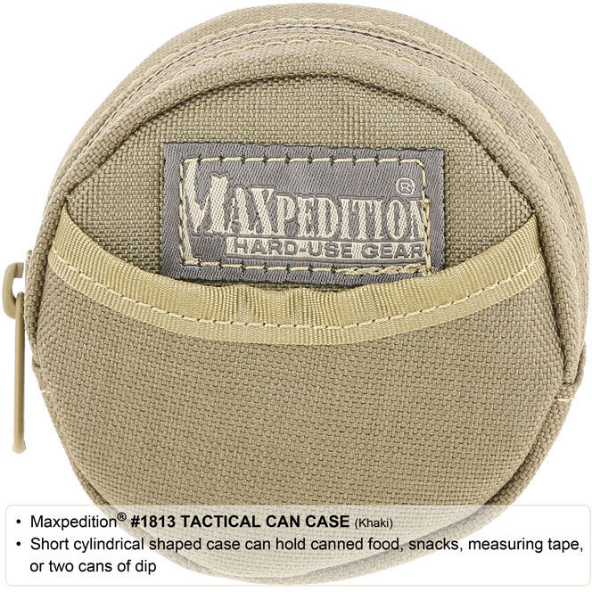 Maxpedition 1813B Tactical Can Case, Black - KnifeCenter