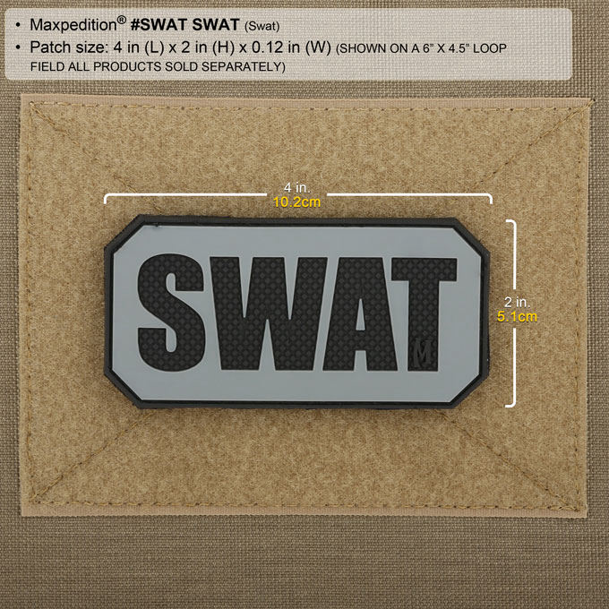 Maxpedition PVC SWAT Patch, SWAT - KnifeCenter - SWATS - Discontinued