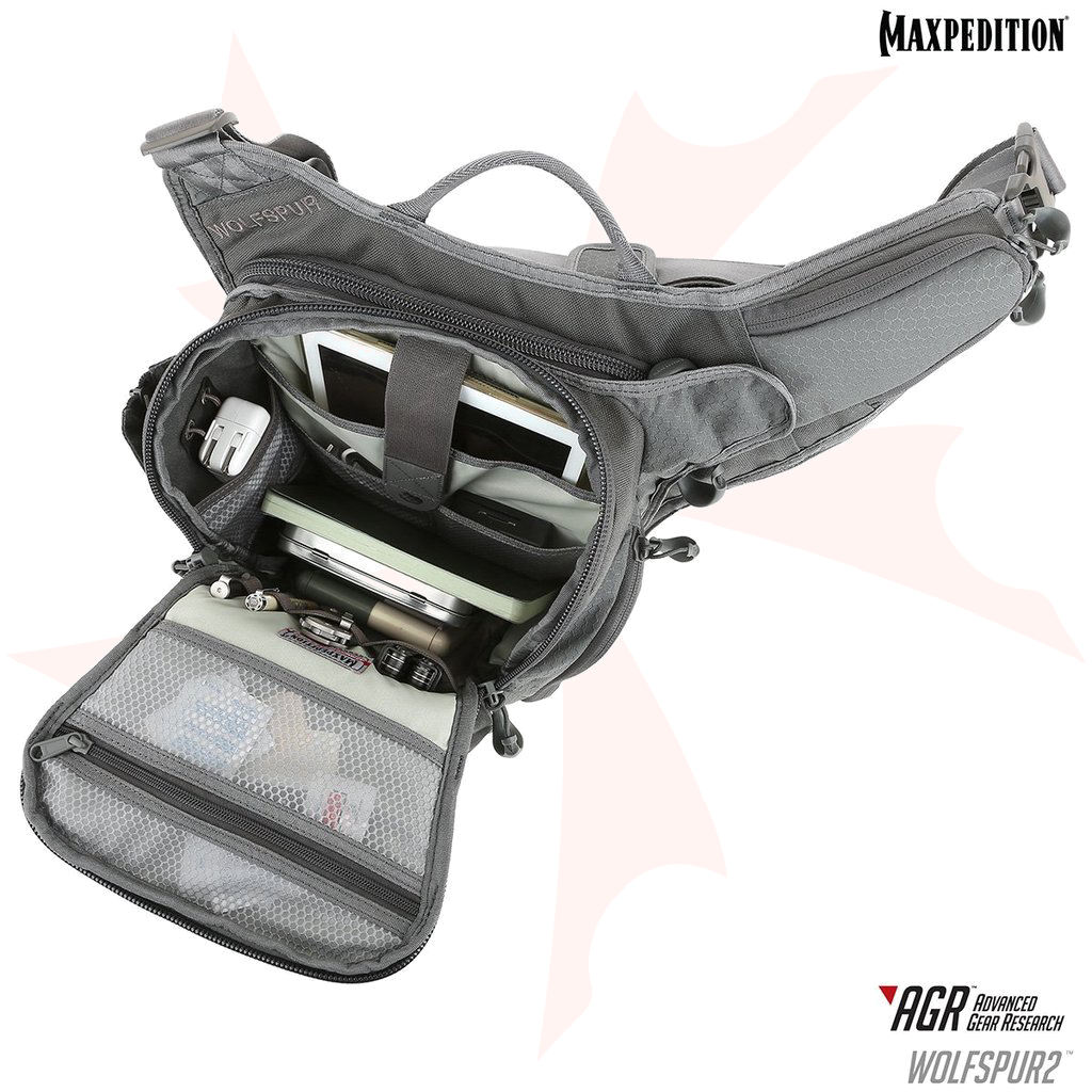 Maxpedition WLF2GRY AGR Advanced Gear Research Wolfspur V2.0 Crossbody ...