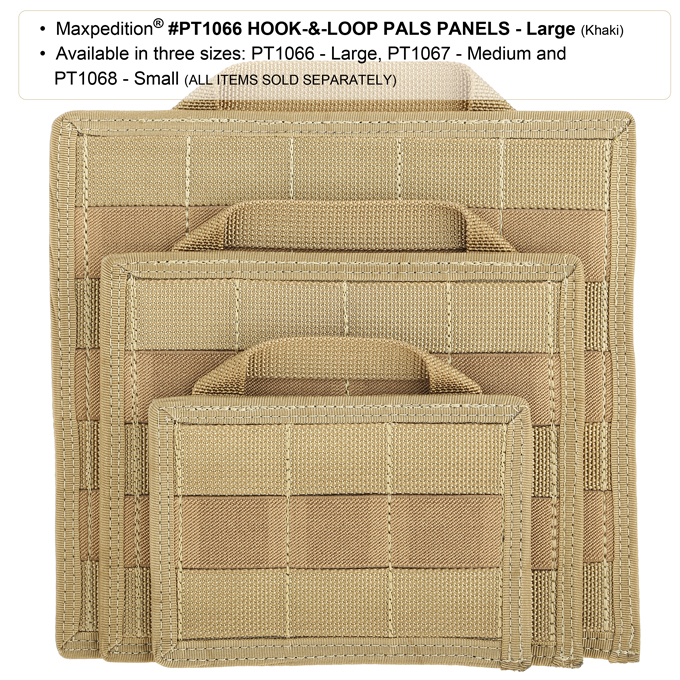 Maxpedition PT1066K Hook-&-Loop PALS Panel, Large, Khaki - KnifeCenter ...