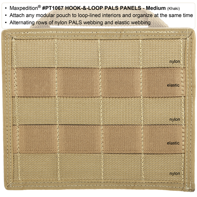 Maxpedition PT1067B Hook-&-Loop PALS Panel, Medium, Black - KnifeCenter ...