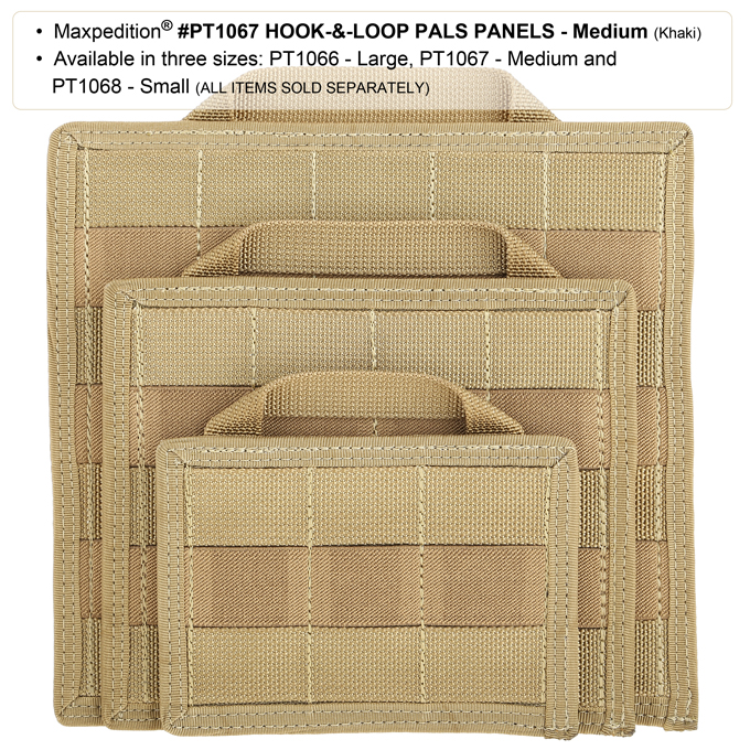 Maxpedition PT1067B Hook-&-Loop PALS Panel, Medium, Black - KnifeCenter ...