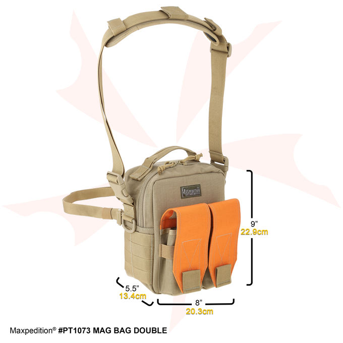 Maxpedition PT1073G Mag Bag Double, OD Green - KnifeCenter - Discontinued
