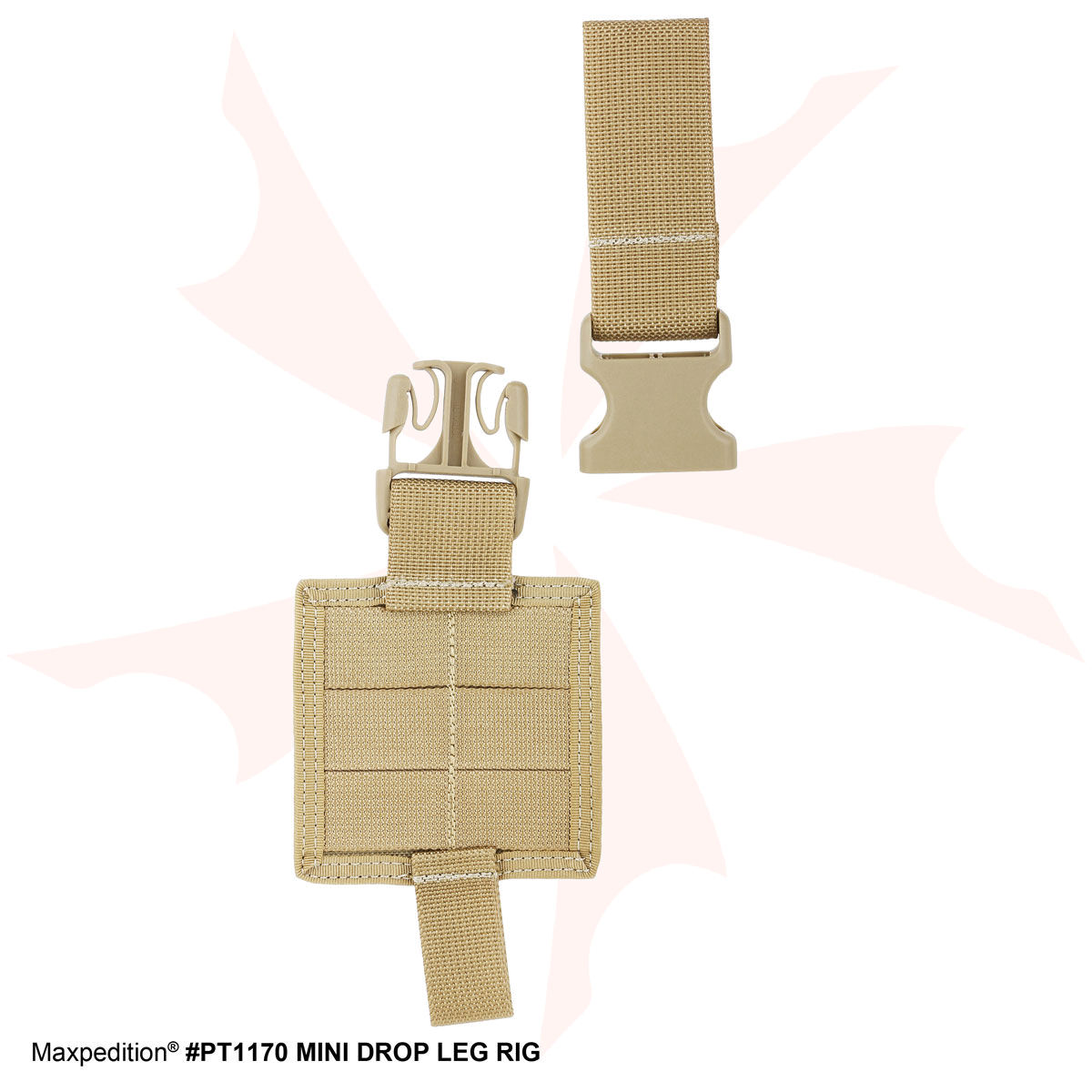 Maxpedition PT1170B Mini Drop Leg Rig, Black - KnifeCenter - Discontinued