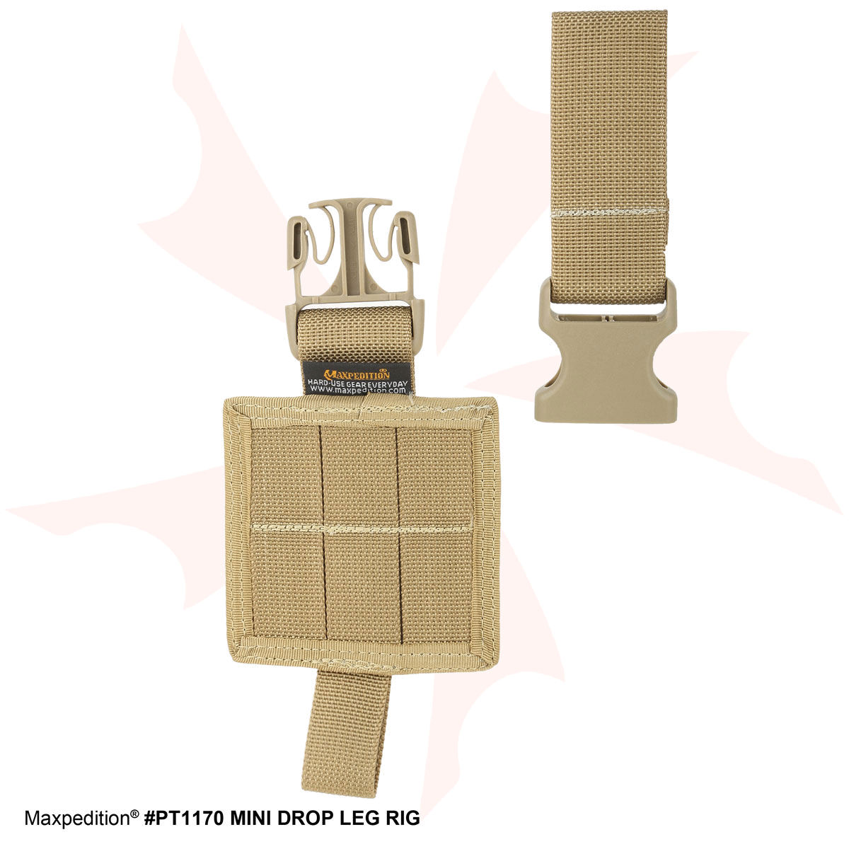 Maxpedition PT1170B Mini Drop Leg Rig, Black - KnifeCenter - Discontinued