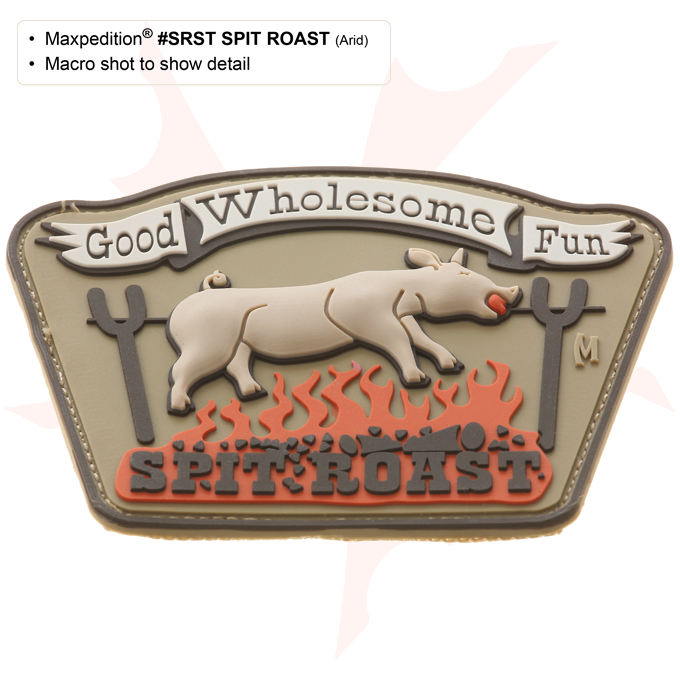 Maxpedition SRSTA PVC Spit Roast Patch, Arid - KnifeCenter - Discontinued