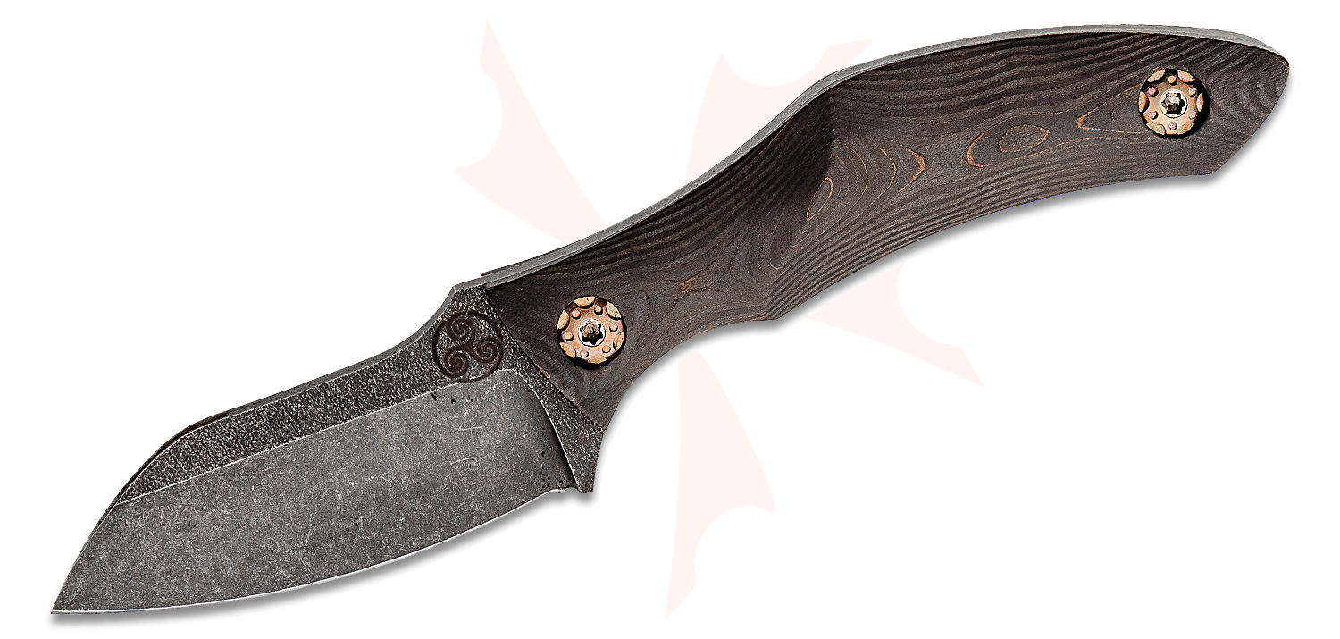 Jake McCoy Custom Exodus #10 Fixed Blade Knife 2.875" S35VN Acid Washed ...