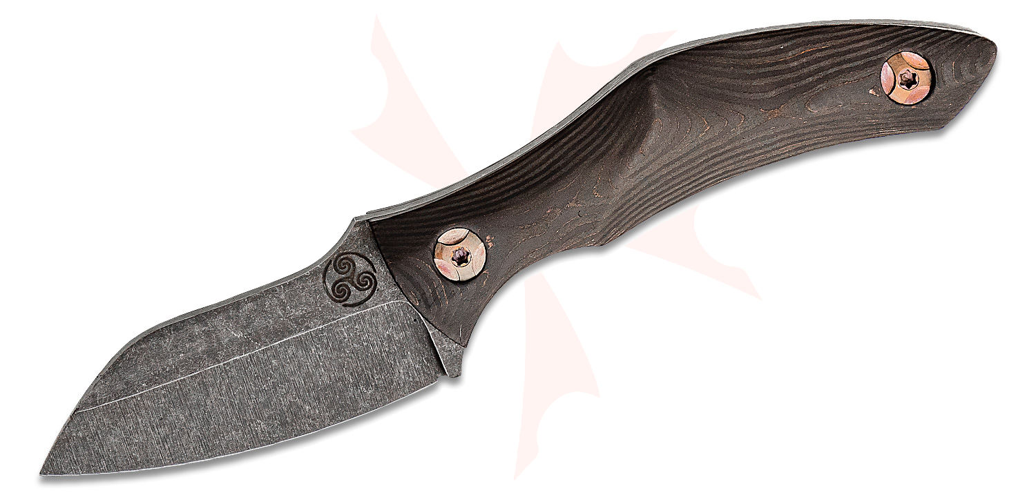 Jake McCoy Custom Exodus #2 Fixed Blade Knife 2.875" S35VN Acid Washed ...