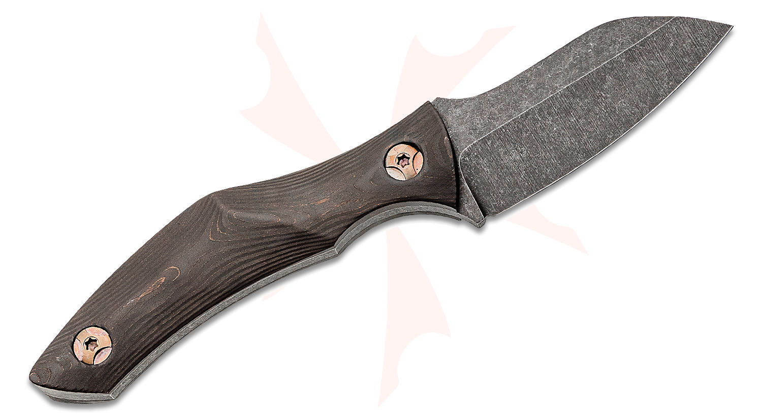 Jake McCoy Custom Exodus #2 Fixed Blade Knife 2.875" S35VN Acid Washed ...