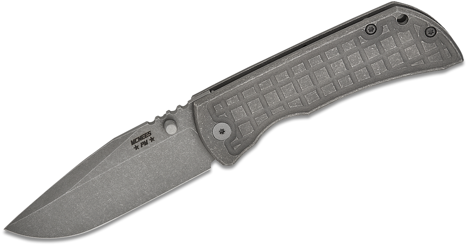 Jonathan McNees Performance Machined MAC2 G2 Folding Knife 3.5" CPM-MagnaCut Atomic Clip Point ...