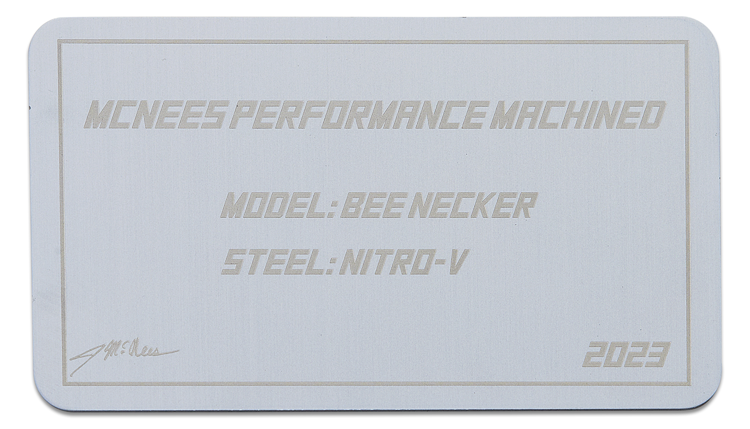 McNees Knives Performance Machined Bee Necker Fixed Blade 1.25" Nitro-V ...