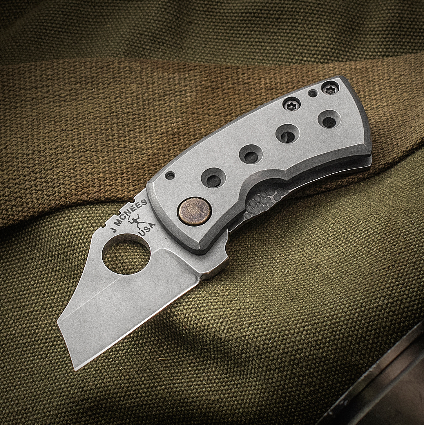 Jonathan McNees Custom Killer Bee Folding Knife 1.5" CPM-154 ...