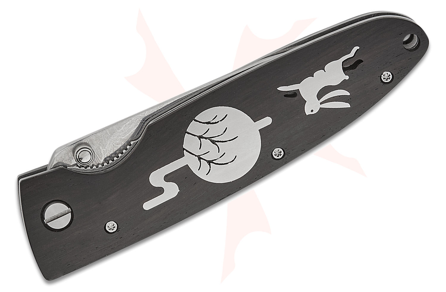 Mcusta LMC-No 16 Custom Folding Knife 3.27" VG-10 Core Damascus Drop ...