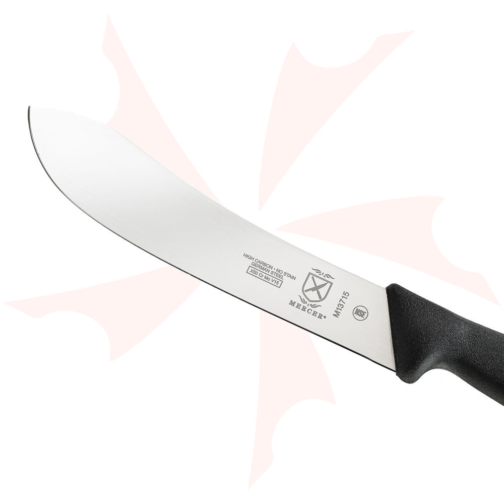 Mercer Cutlery BPX 8" Butcher Knife, Black GRN Handle - KnifeCenter ...