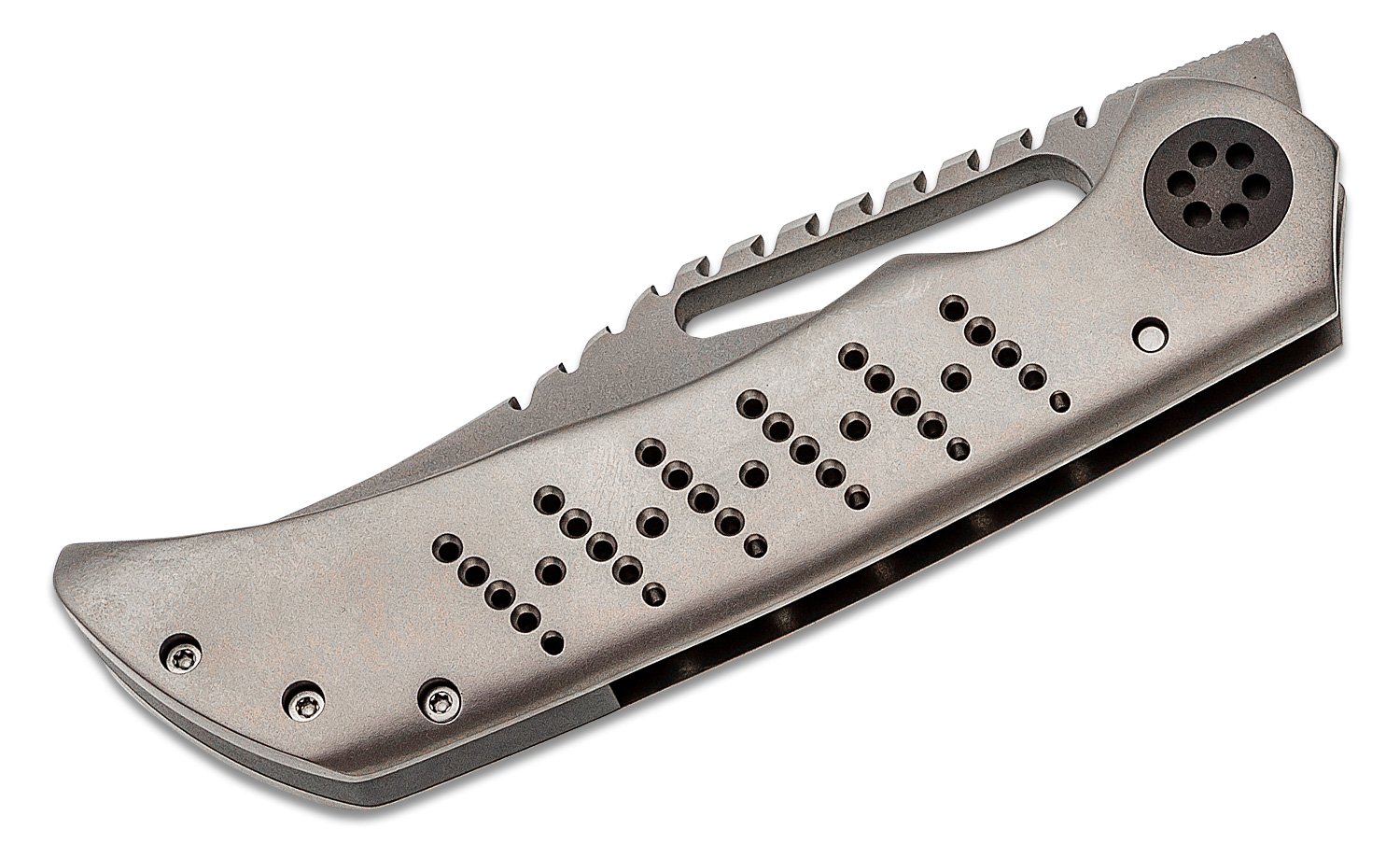 Kurt Merriken Custom Ultimatum Front Flipper Knife 4" Nitro-V Thumb ...