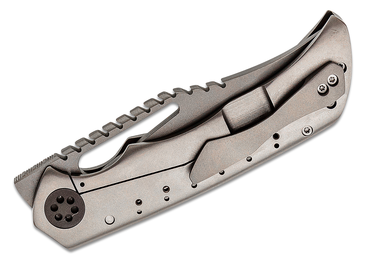 Kurt Merriken Custom Ultimatum Front Flipper Knife 4" Nitro-V Thumb ...