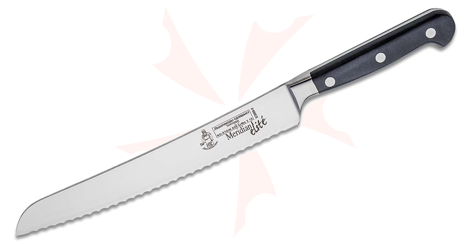 Messermeister Meridian Elite 9" Scalloped Bread Knife - KnifeCenter - E ...