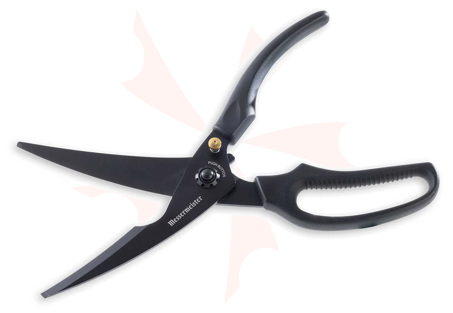 Messermeister Push Button Take-Apart Poultry Shears, 10" Overall, Black ...