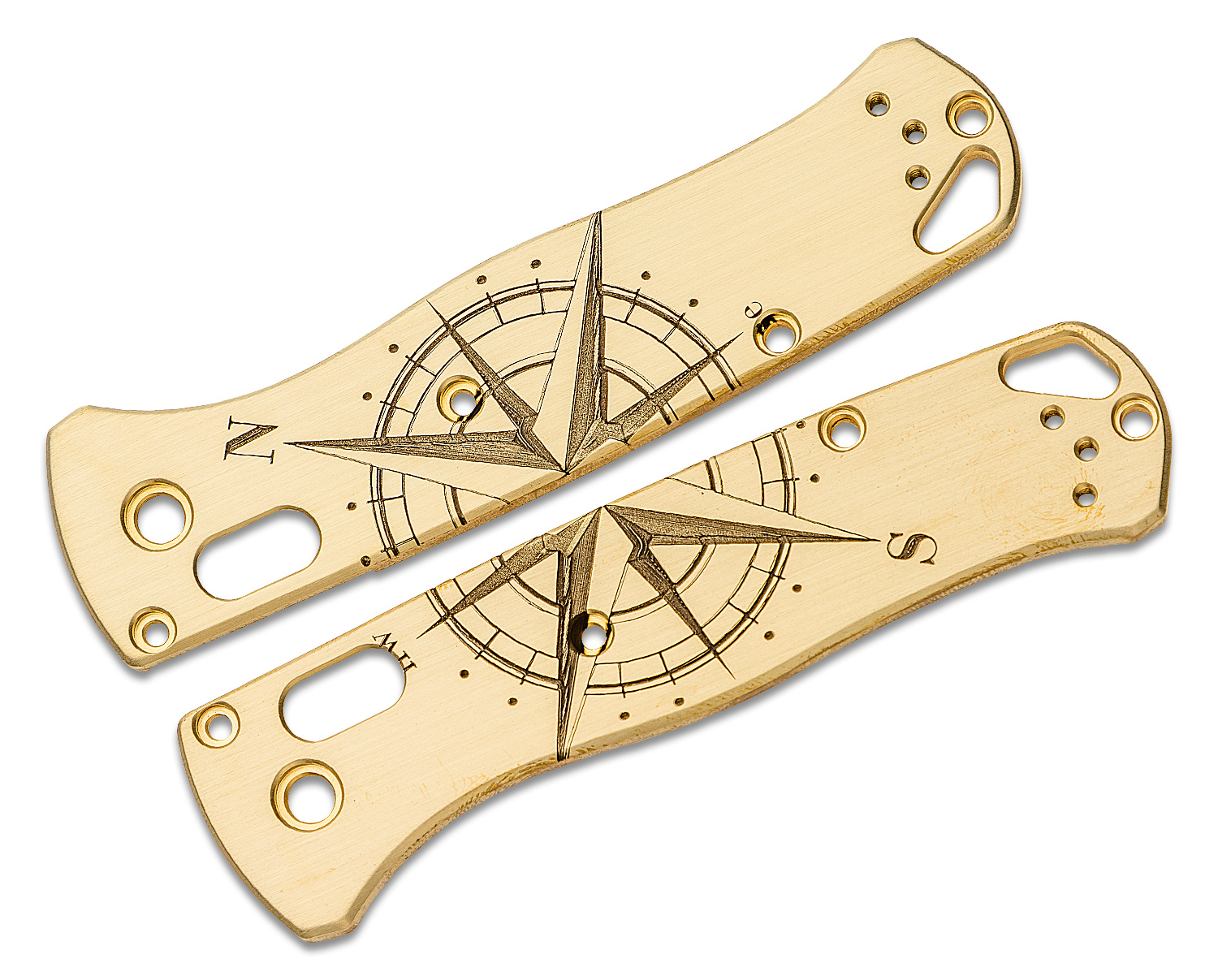 MetonBoss Brass Benchmade 535 Bugout Scales, Compass Engraved, Knife ...