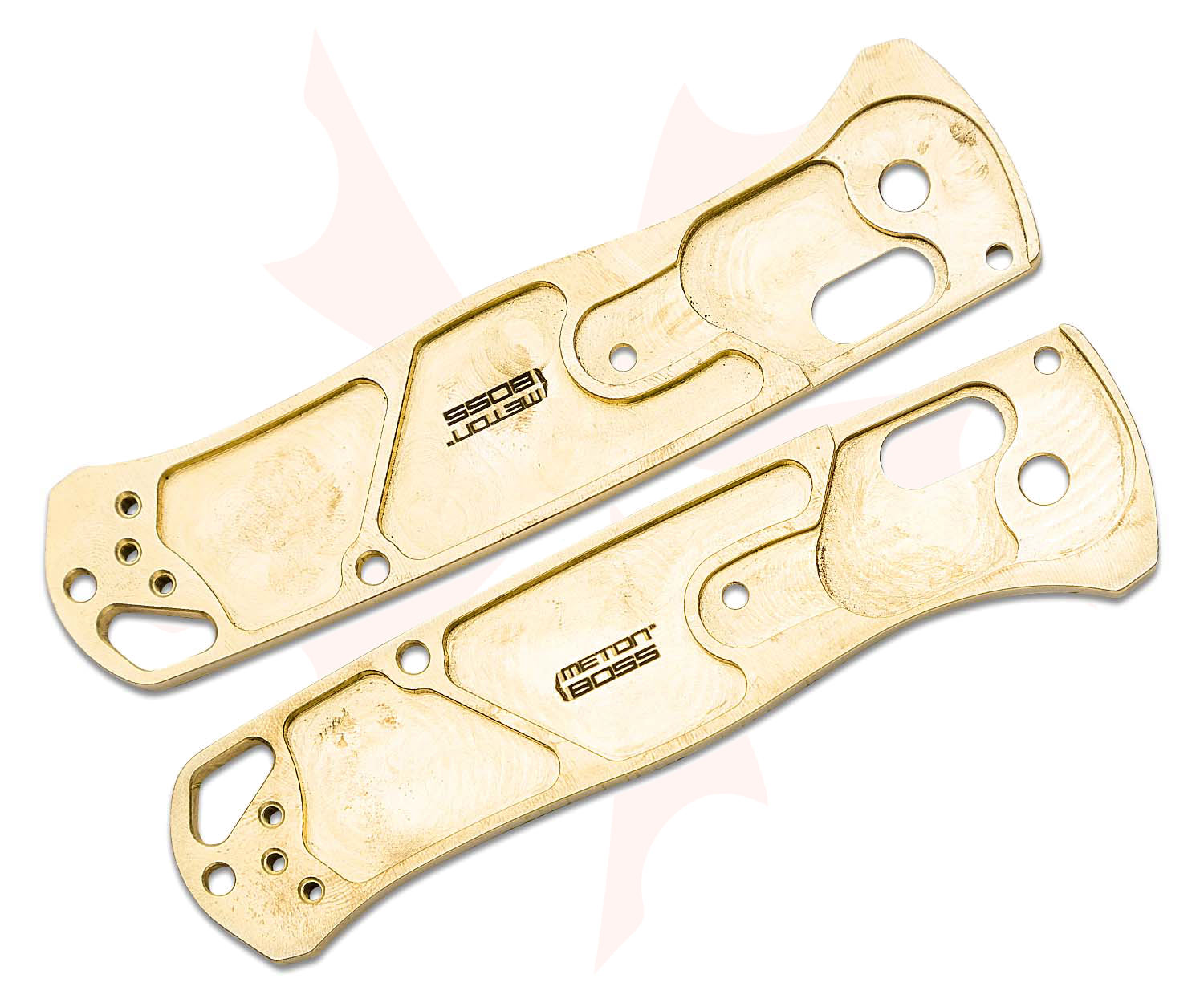 MetonBoss Brass Benchmade 535 Bugout Scales, Topographic Engraved ...