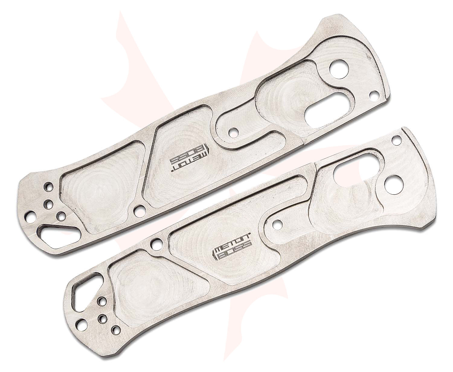 MetonBoss Titanium Benchmade 535 Bugout Scales, Topographic Engraved ...