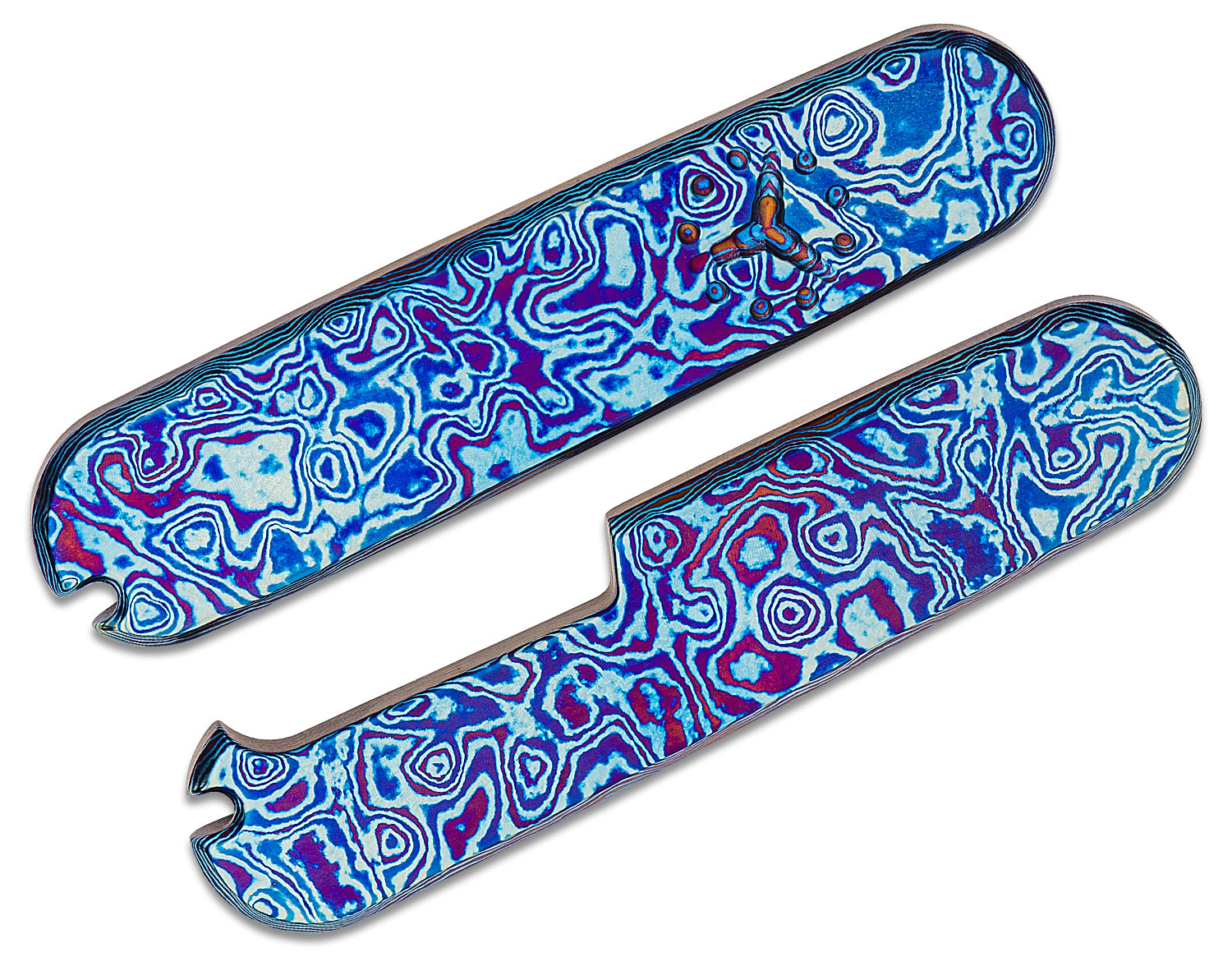 MetonBoss 91mm Alien Timascus Swiss Army Knife Scales with Logo, Knife ...