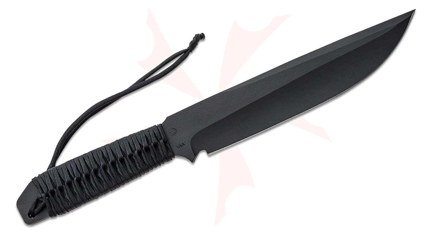 Mick Strider Custom Large Fixed Blade Knife 9.5" Black Oxide Tool Steel ...