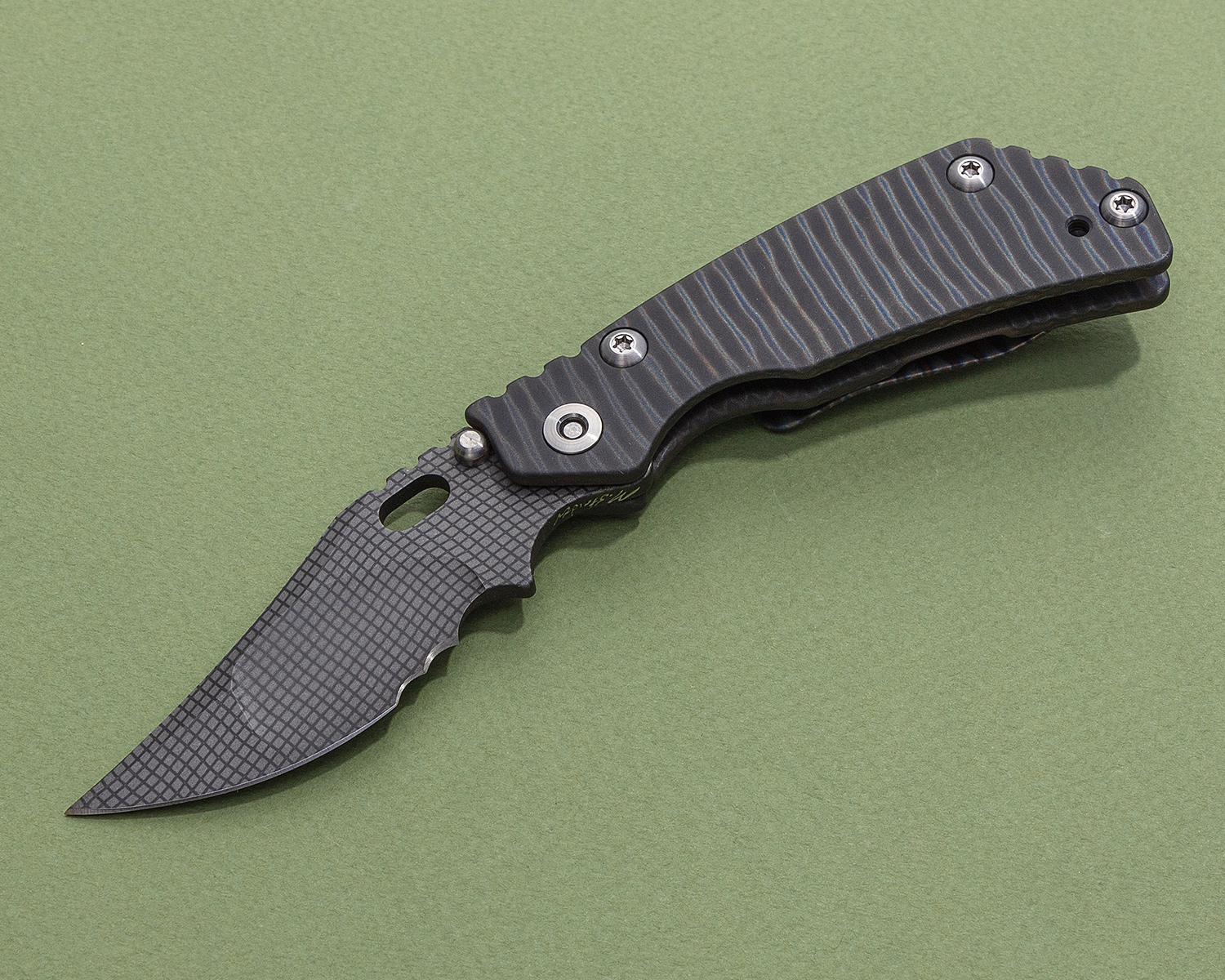 Mick Strider Custom Nightmare PT Persian Folding Knife 2.875" CPM-154 ...