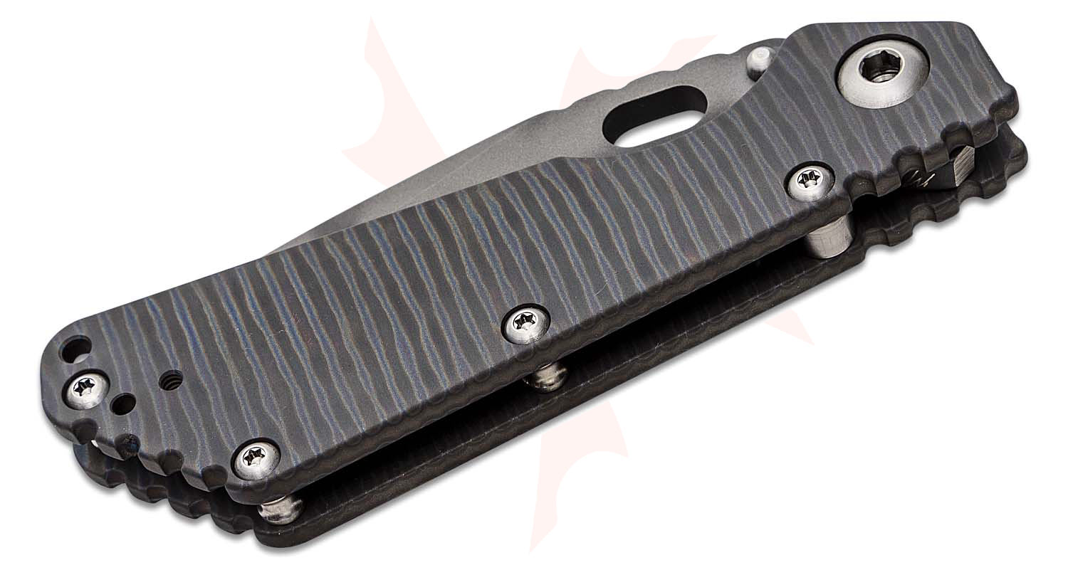 Mick Strider Custom SMF Folding Knife 4" Tiger Striped Hand Ground ...