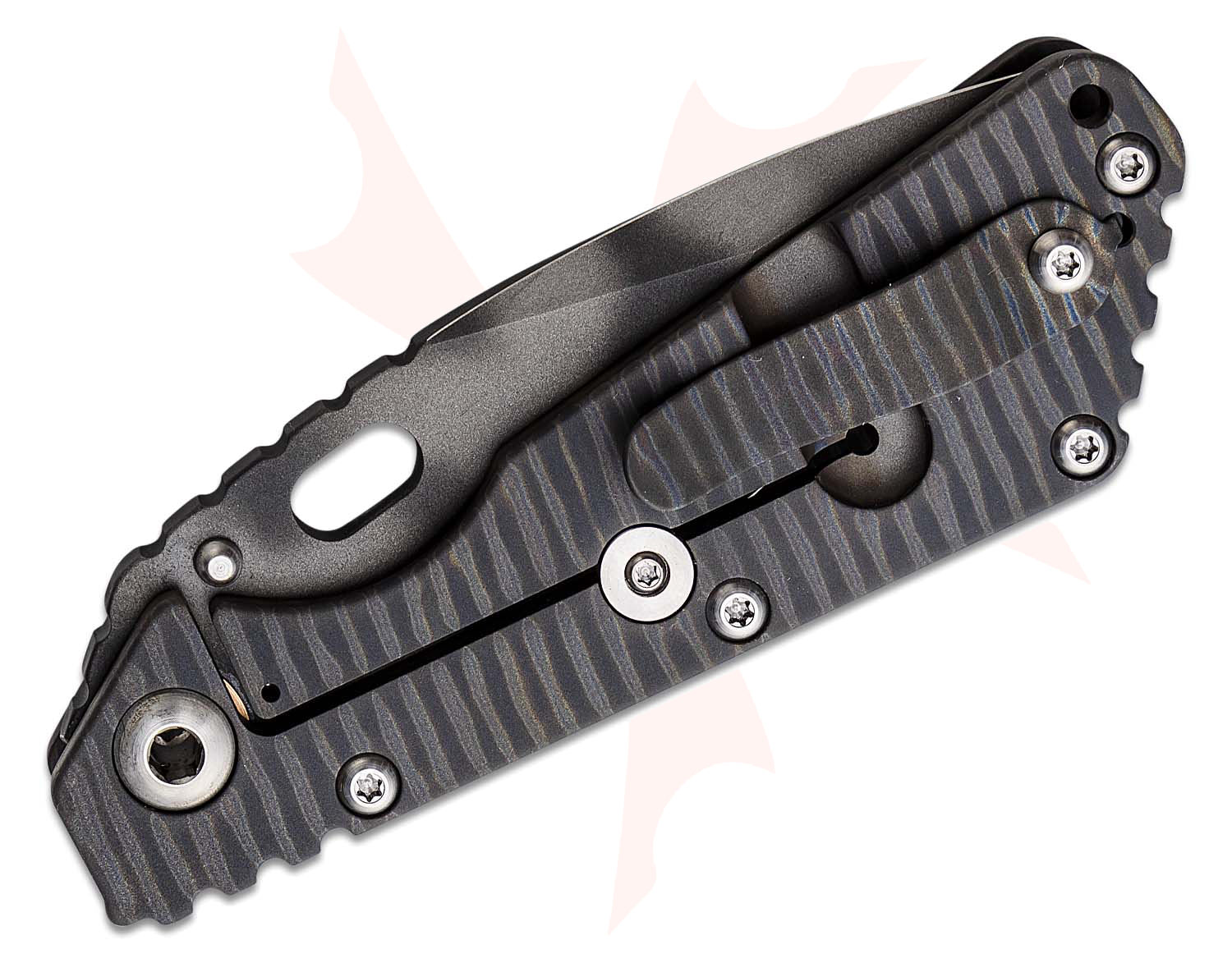 Mick Strider Custom SMF Folding Knife 4" Tiger Striped Hand Ground ...