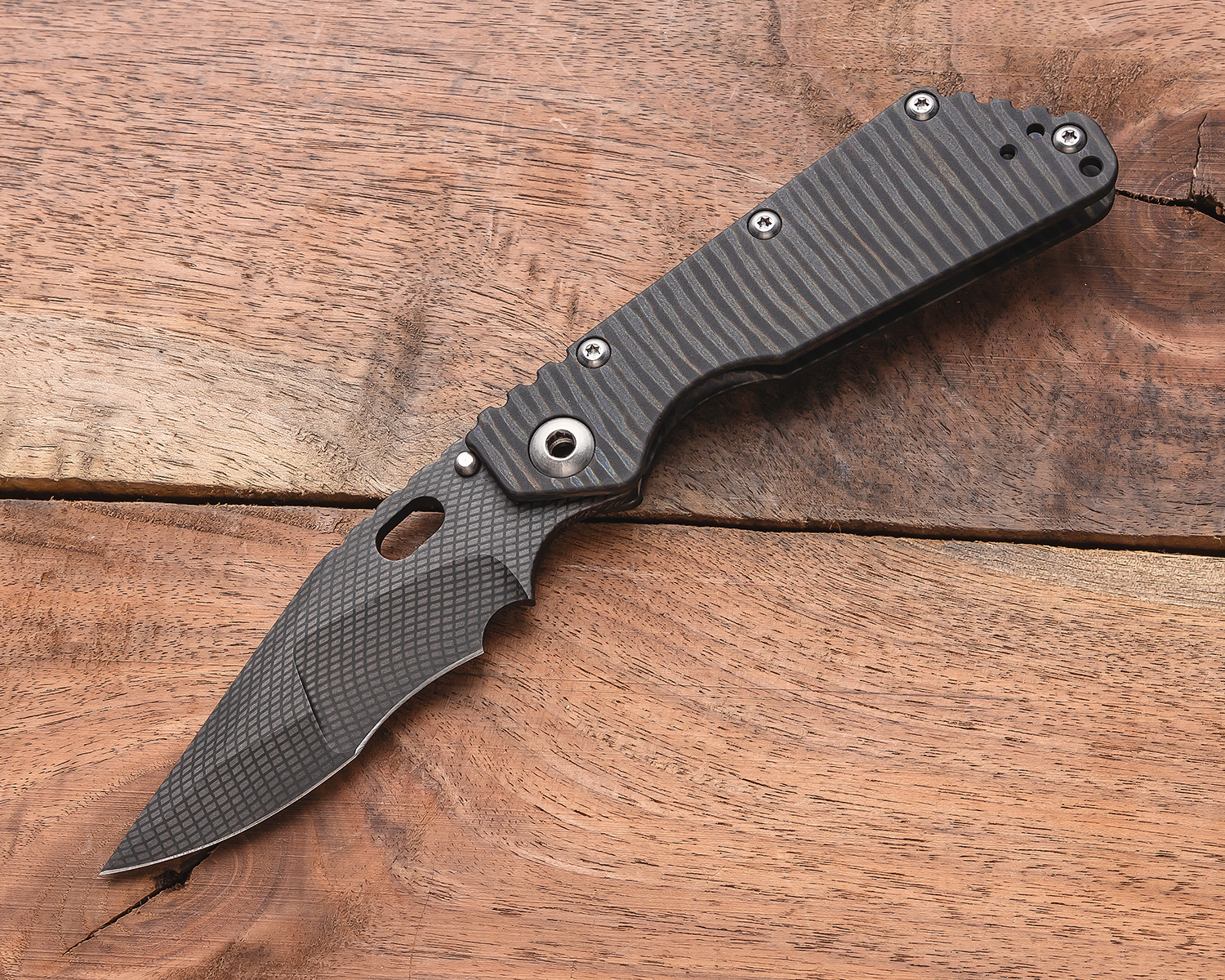 Mick Strider Custom SMF Folding Knife 4" Nightmare Recurve Clip Point ...
