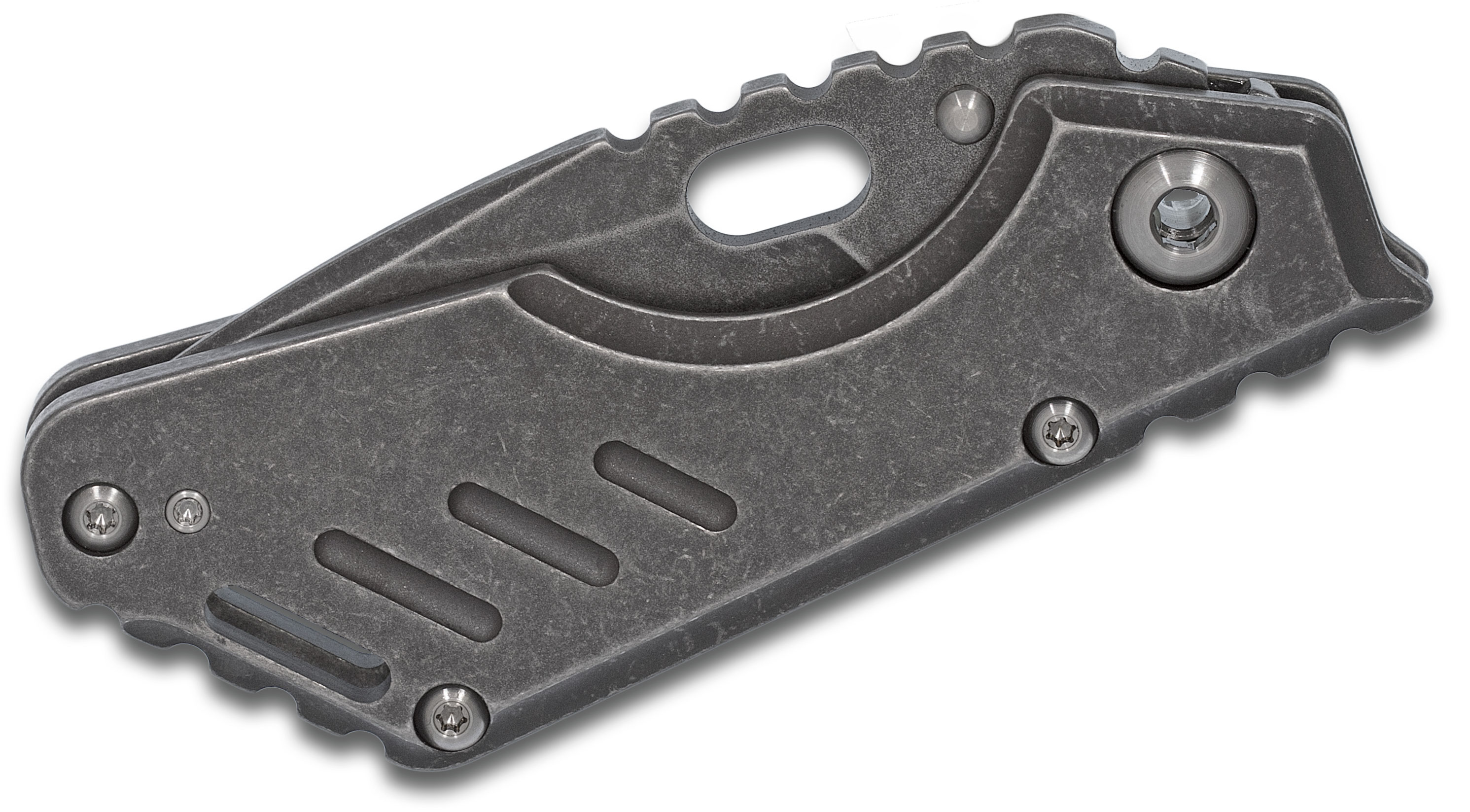 Mick Strider Custom Stub Folding Knife 3.25" Black Stonewashed CTS-204P ...